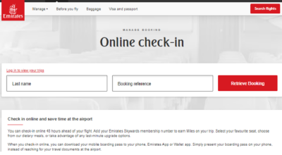 Emirates Online Check In Policy | Web Check-in Procedure